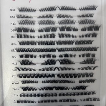 DIY Cluster Lashes_Pre-Cut Segment Cluster Lashes_Clusters Eyelash ...